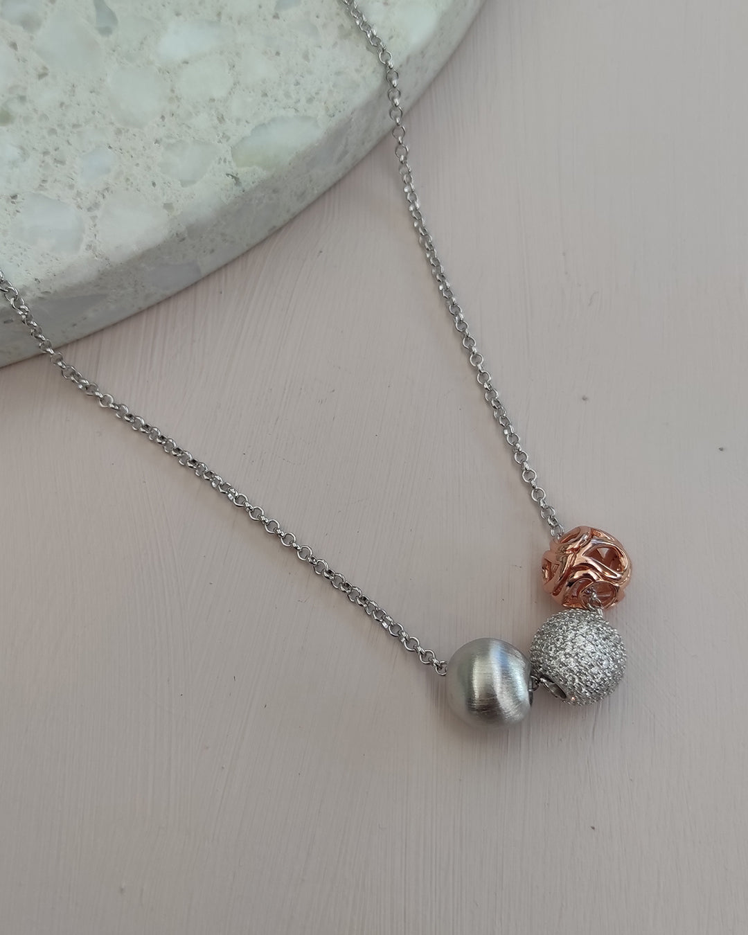 Sunset Trio Necklace 925 Sterling Silver*