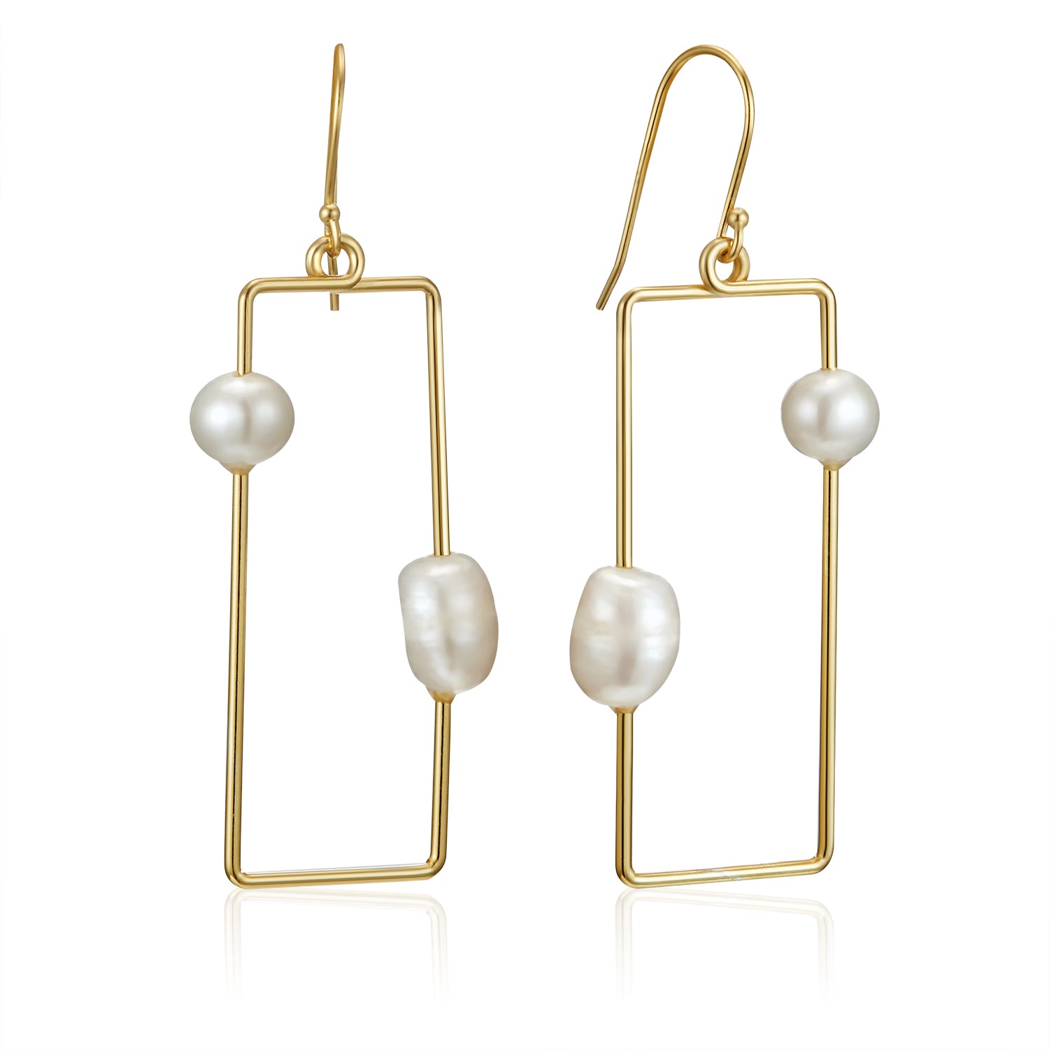 Kagi Hip to be Square Baroque Earrings