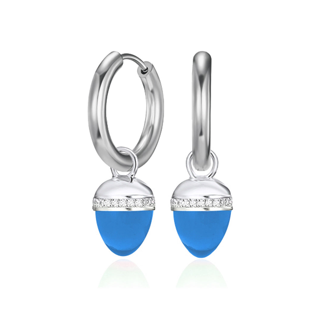 Kagi Azure Acorn Ear Charms